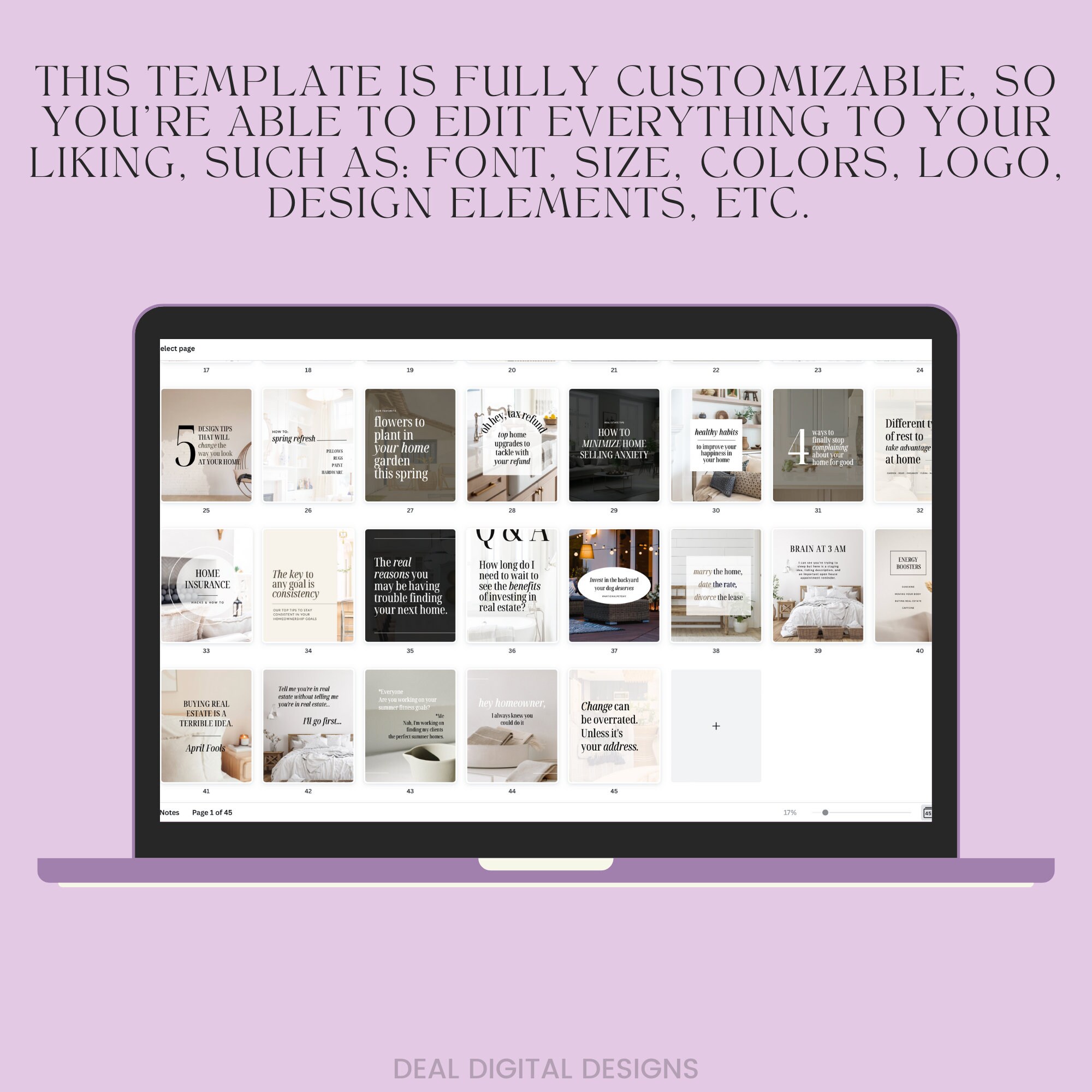 April Real Estate Marketing Templates With Matching Captions - Etsy