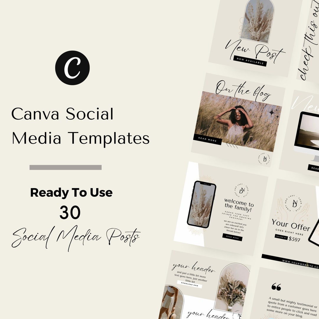 30 Canva Social Media Posts for Business Owners, Entrepreneurs ...