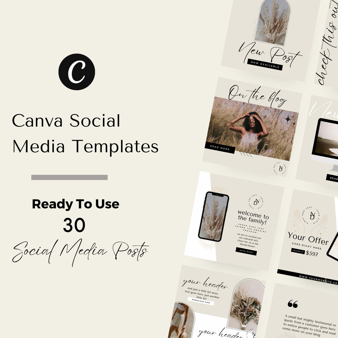 30 Canva Social Media Posts for Business Owners, Entrepreneurs ...
