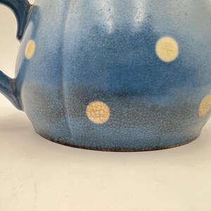 Antique Ceramic German Blue Polka Dot Milk Pot, Antique Yellowware ...