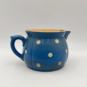 Antique Ceramic German Blue Polka Dot Milk Pot, Antique Yellowware ...