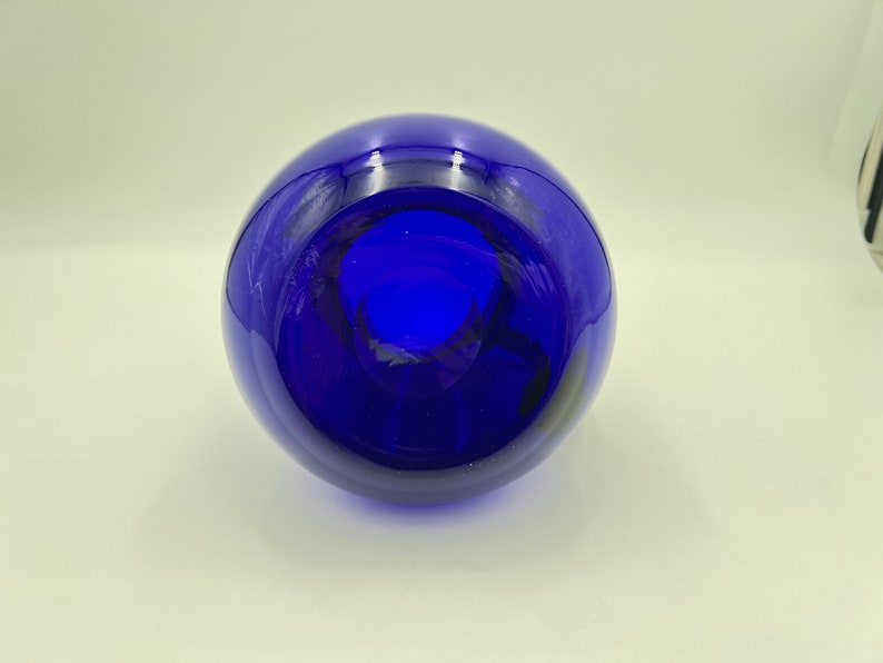 Regency Cobalt Blue Hand Blown Glass Pitcher, Vintage Hand Blown Cobalt ...