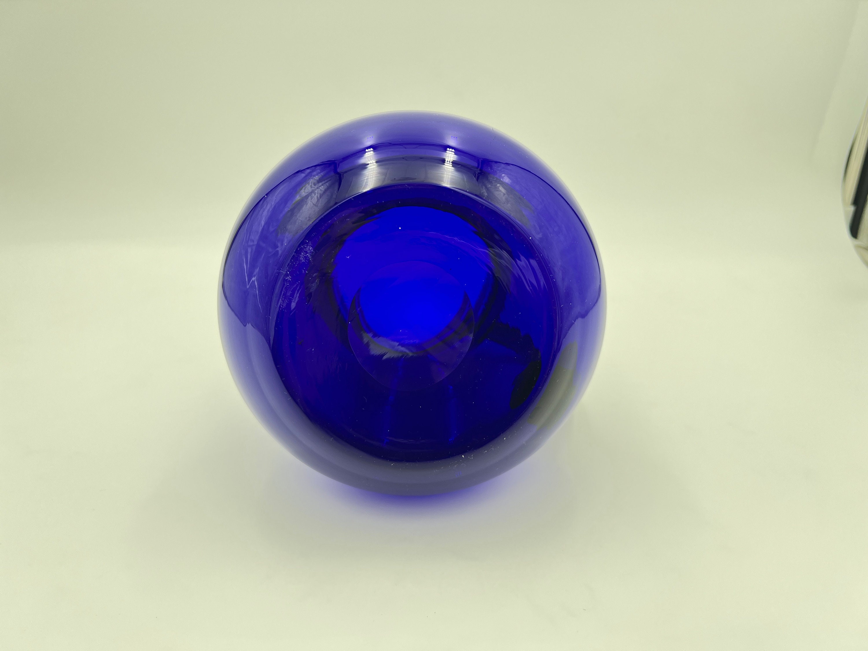 Regency Cobalt Blue Hand Blown Glass Pitcher, Vintage Hand Blown Cobalt ...