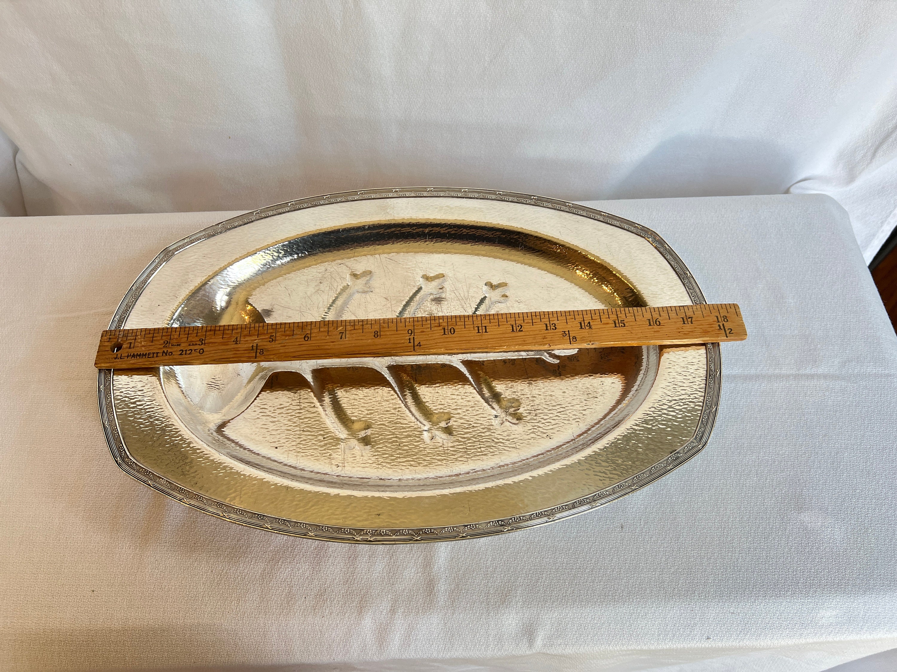 Vintage Silver Plate W.M. Mounts Meat Platter, Human Nickel Silver ...