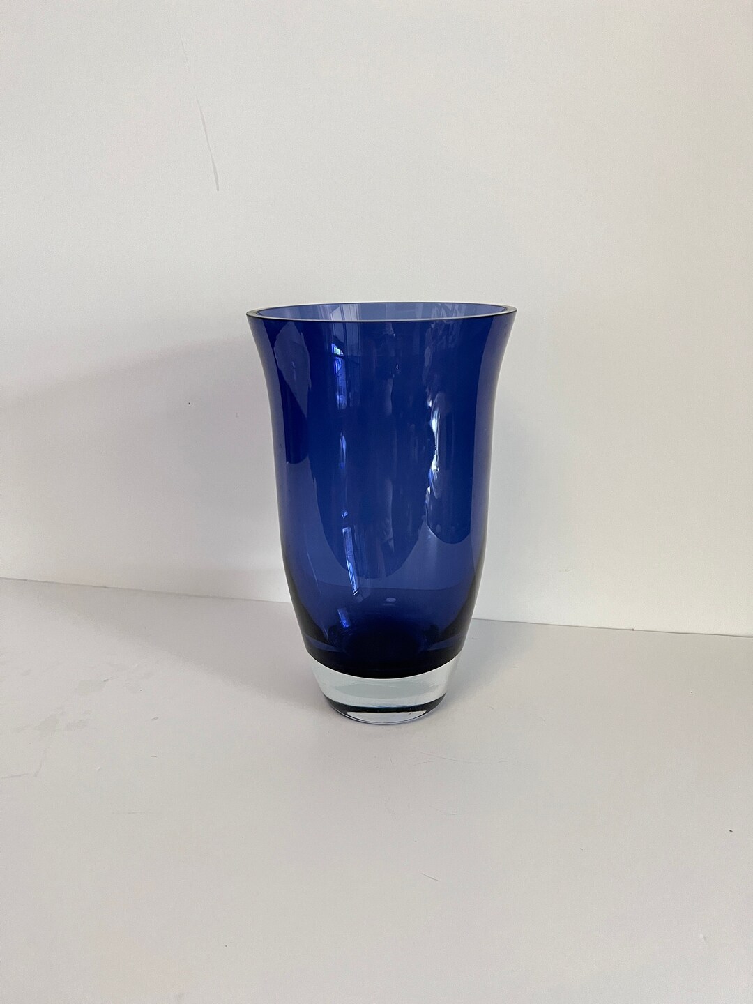 LSA Polish Crystal Vase, Cobalt Blue Tulip, Modern Decor - Etsy