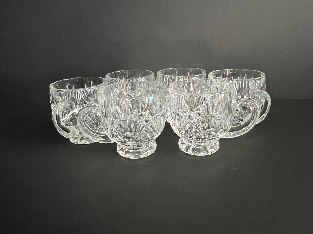 Godinger Freedom Crystal Punch Bowl Mug Set, Vintage Cut Crystal Mug ...