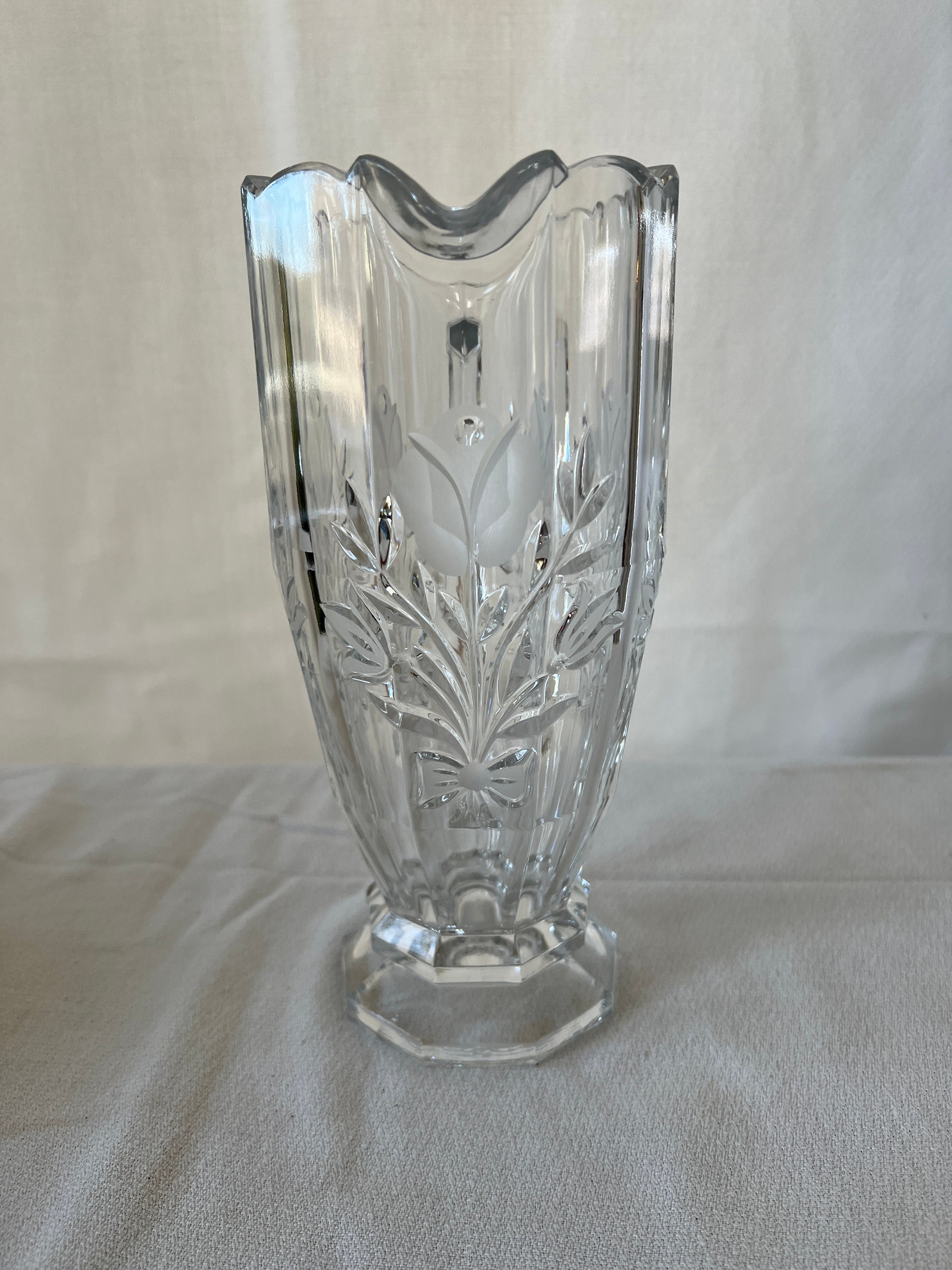 Vintage Crystal Pitcher, Vintage Etched Crystal Pitcher, Hand Cut ...