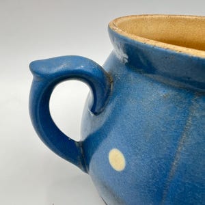 Antique Ceramic German Blue Polka Dot Milk Pot, Antique Yellowware ...