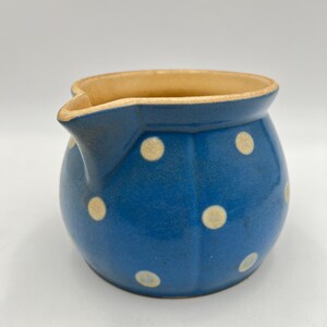 Antique Ceramic German Blue Polka Dot Milk Pot, Antique Yellowware ...