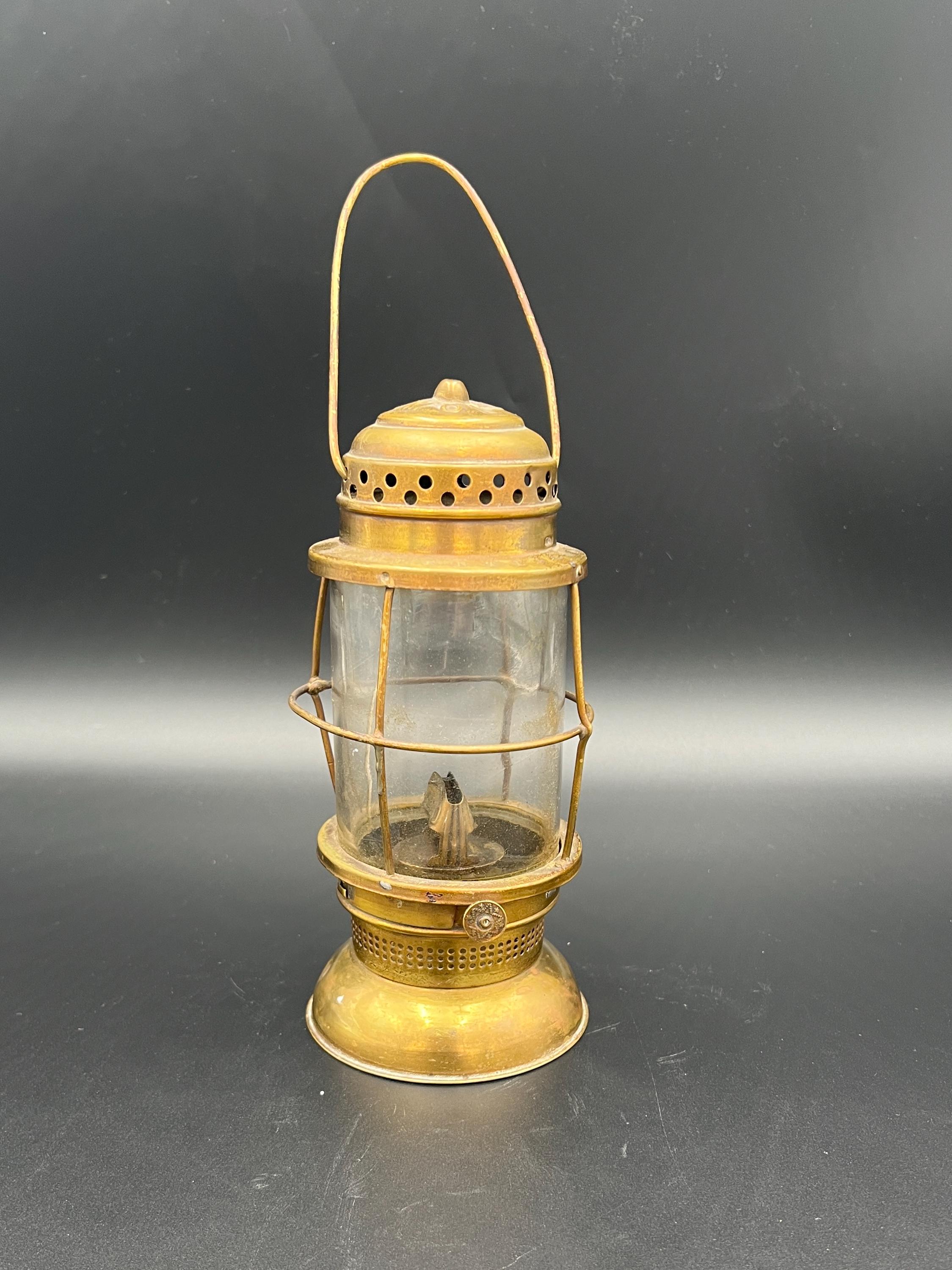 Antique Brass Dietz Diamond Hand Lantern, Vintage Brass Ships Hand Lantern, Antique Dietz ...