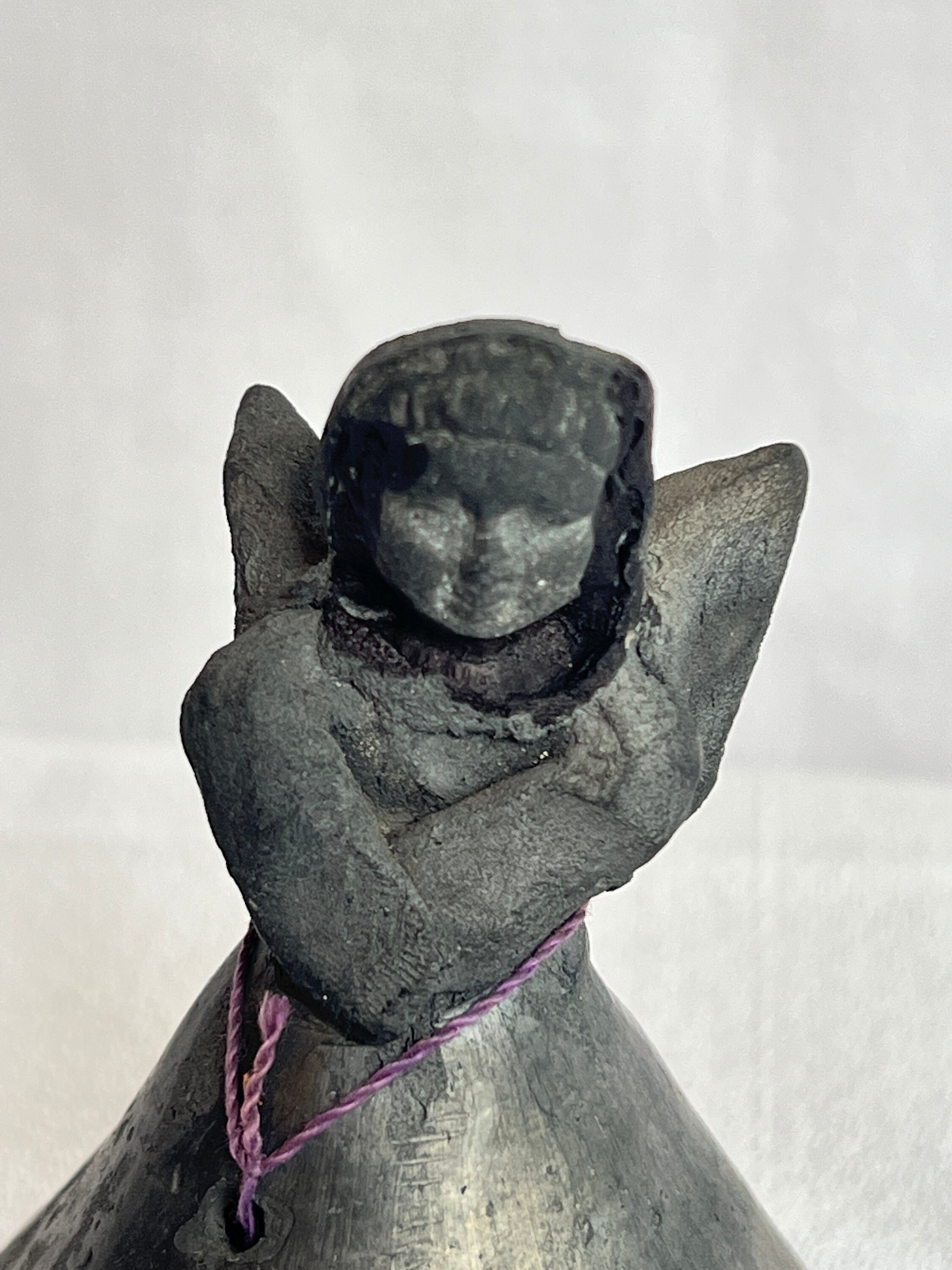 Barro Negro Clay Angel Bells, Mexican Folk Art Black Clay Angel Bells ...