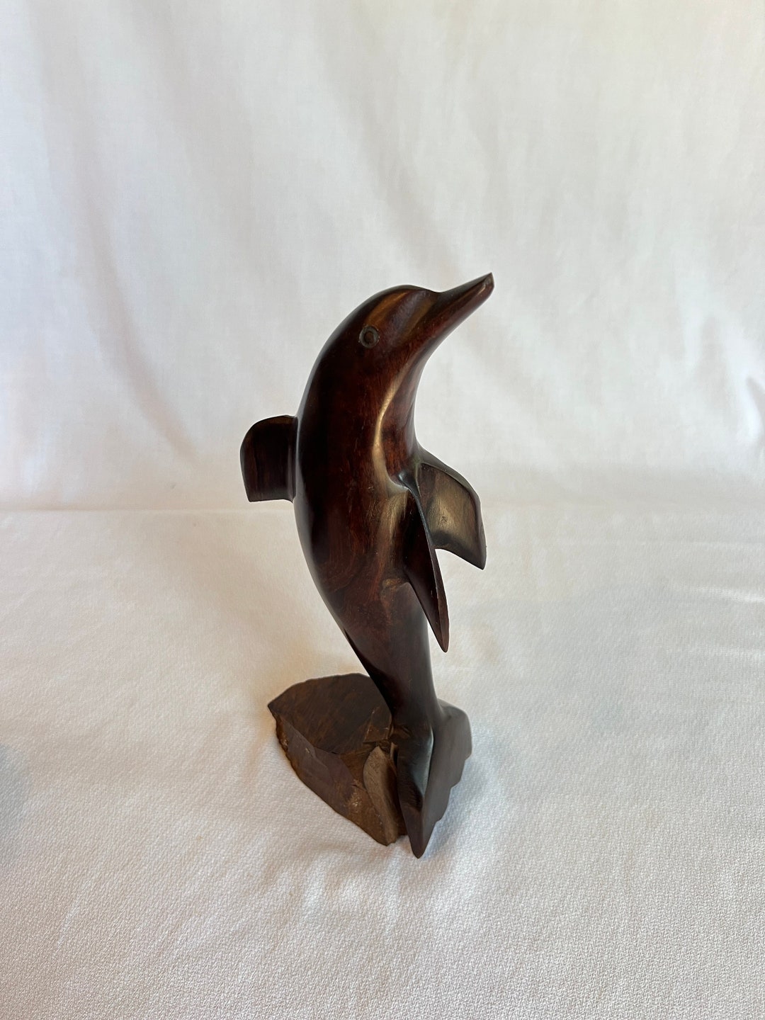 Vintage Ironwood Dolphin Hand Carved Figurine, Carved Ironwood Dolphin ...