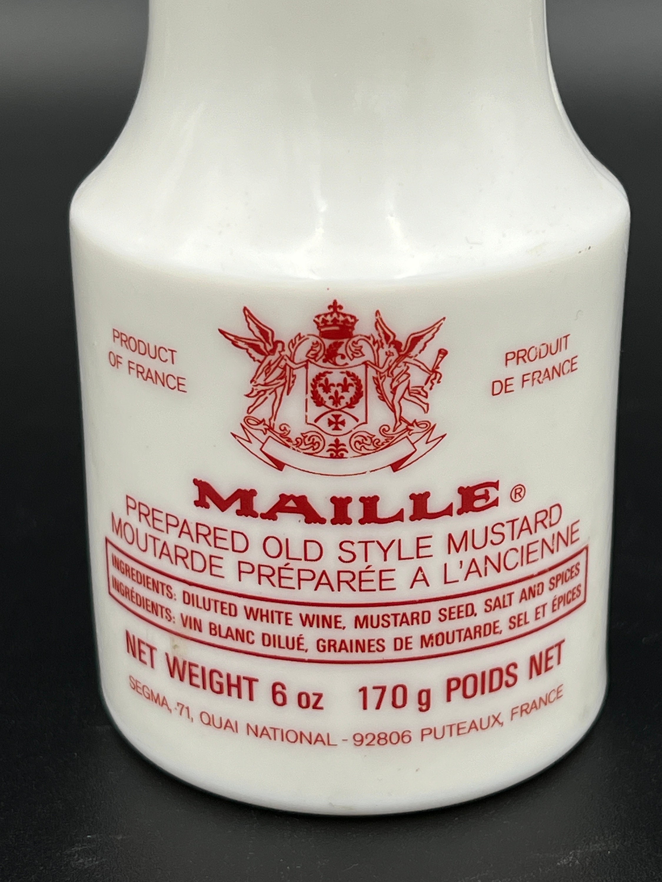 French Vintage Maille Mustard Jar, Vintage Opaline Mustard Jar, French ...