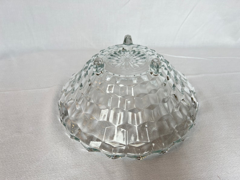 Vintage Indiana Glass Whitehall Cubist Clear Glass 3 Toed Etsy