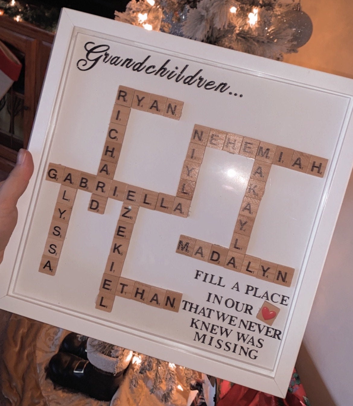 Scrabble Letter Name Shadow Box - Etsy