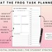 Eat the Frog Daily Task Priority Planner Hourly Time Blocking Schedule ...