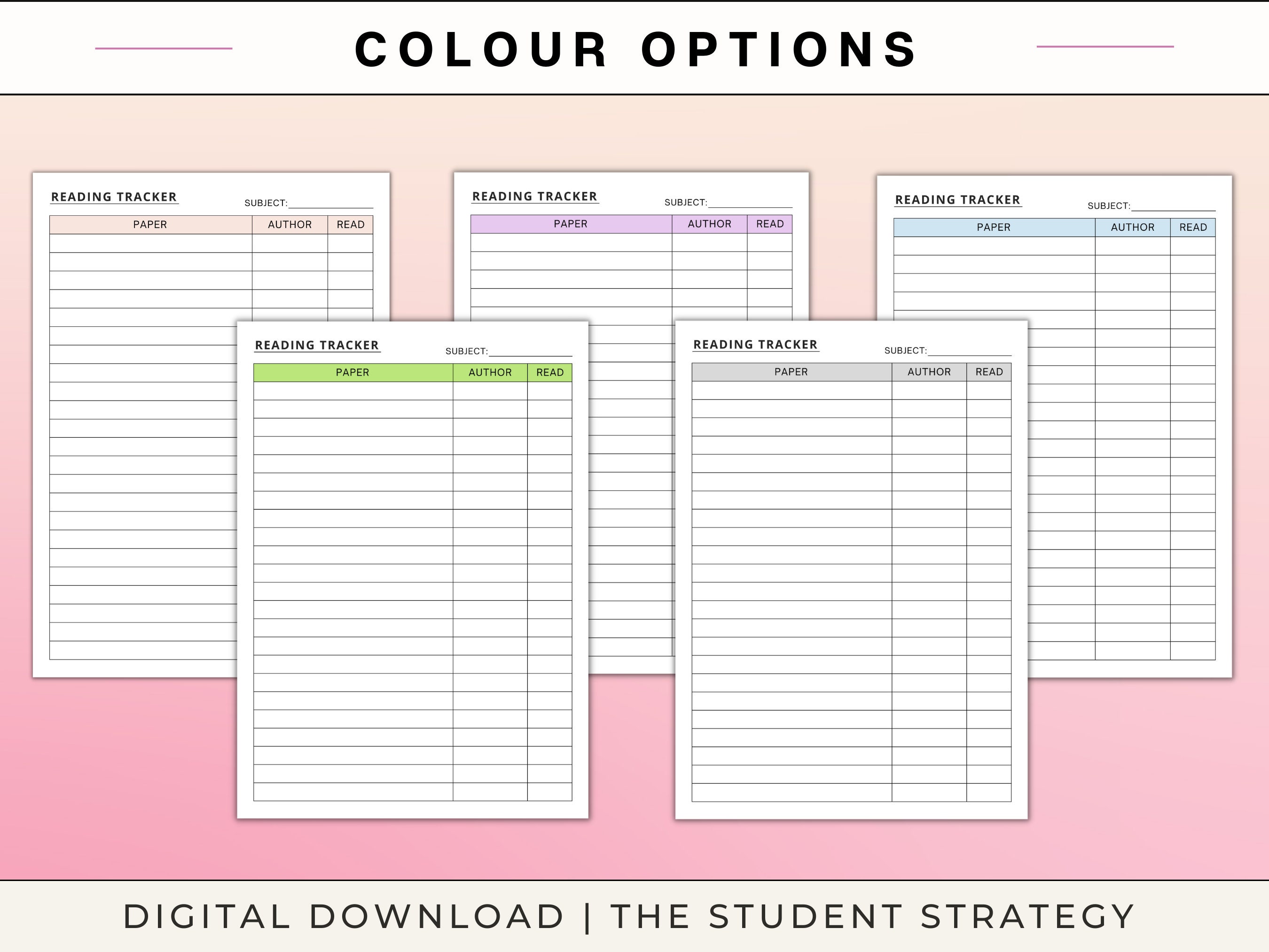 Article Summary & Reading Log Bundle | Printable Research Paper Summary ...