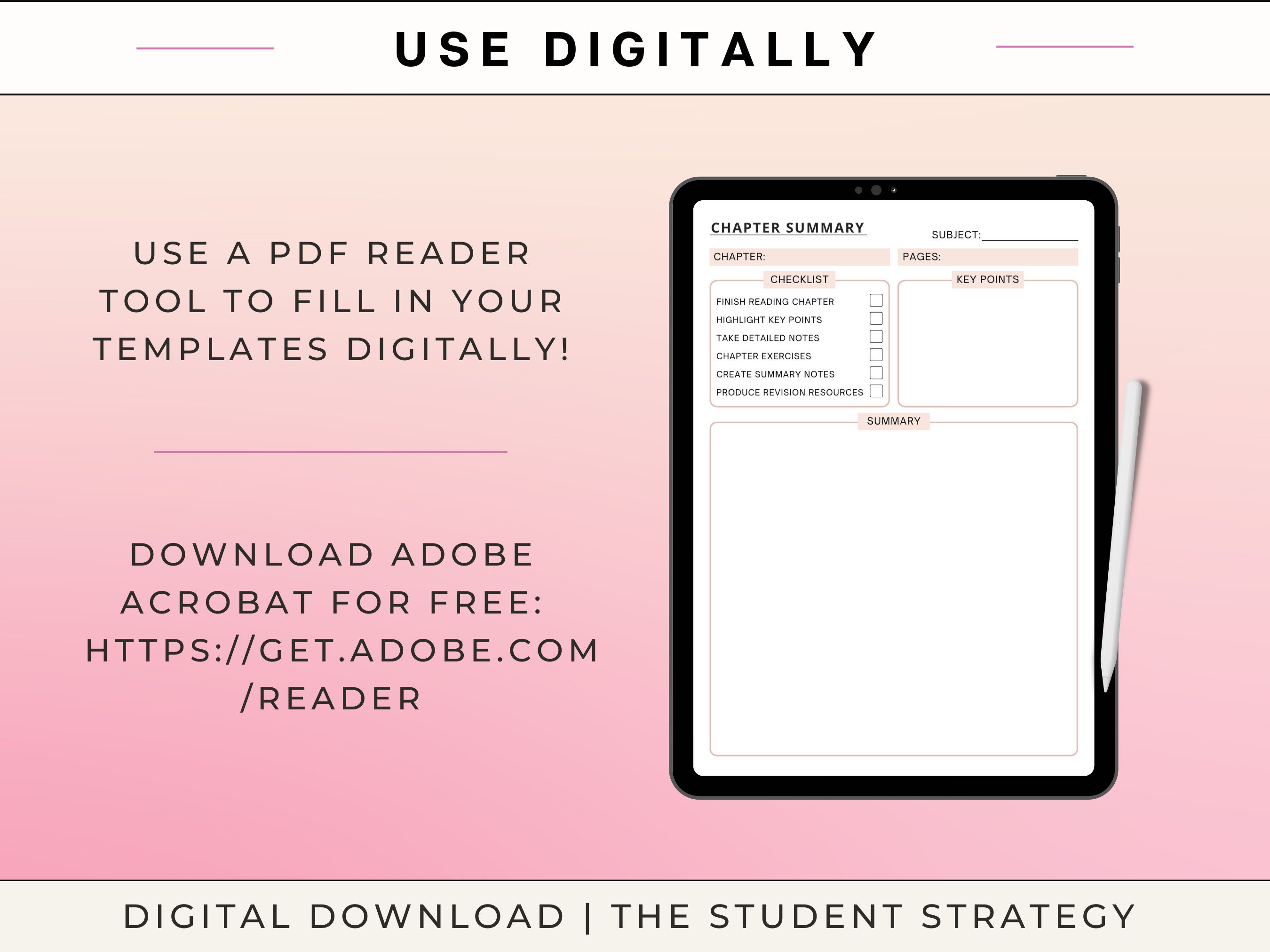 Chapter Summary Sheet & Note-taking Template Printable Revision Sheet ...