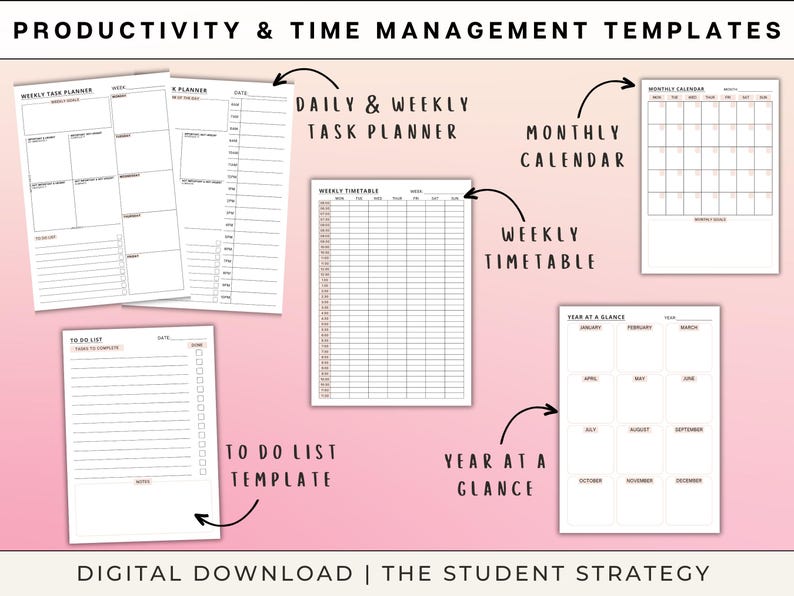 Teacher Planning Template Bundle Printable Lesson Plan Template Daily ...