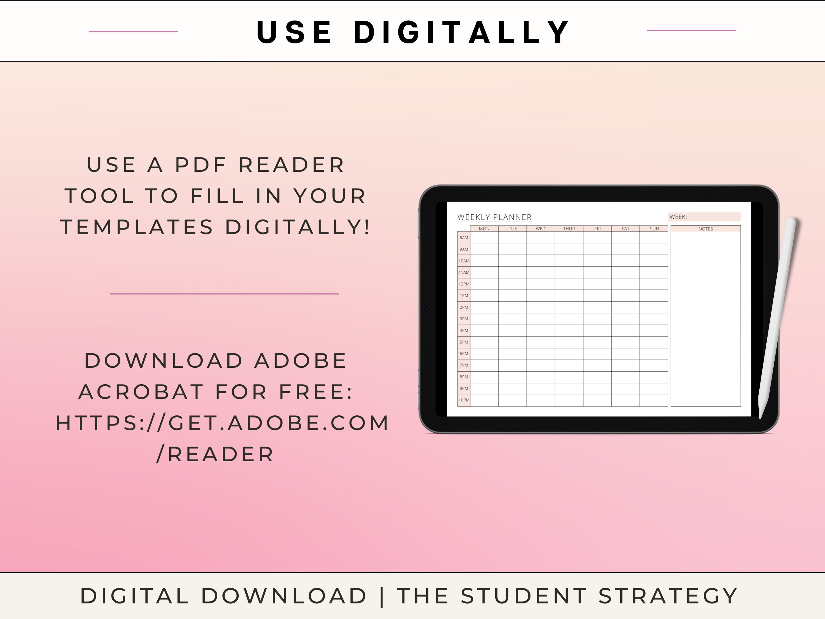Simple Weekly Schedule Template Weekly Planner Printable Undated Weekly ...