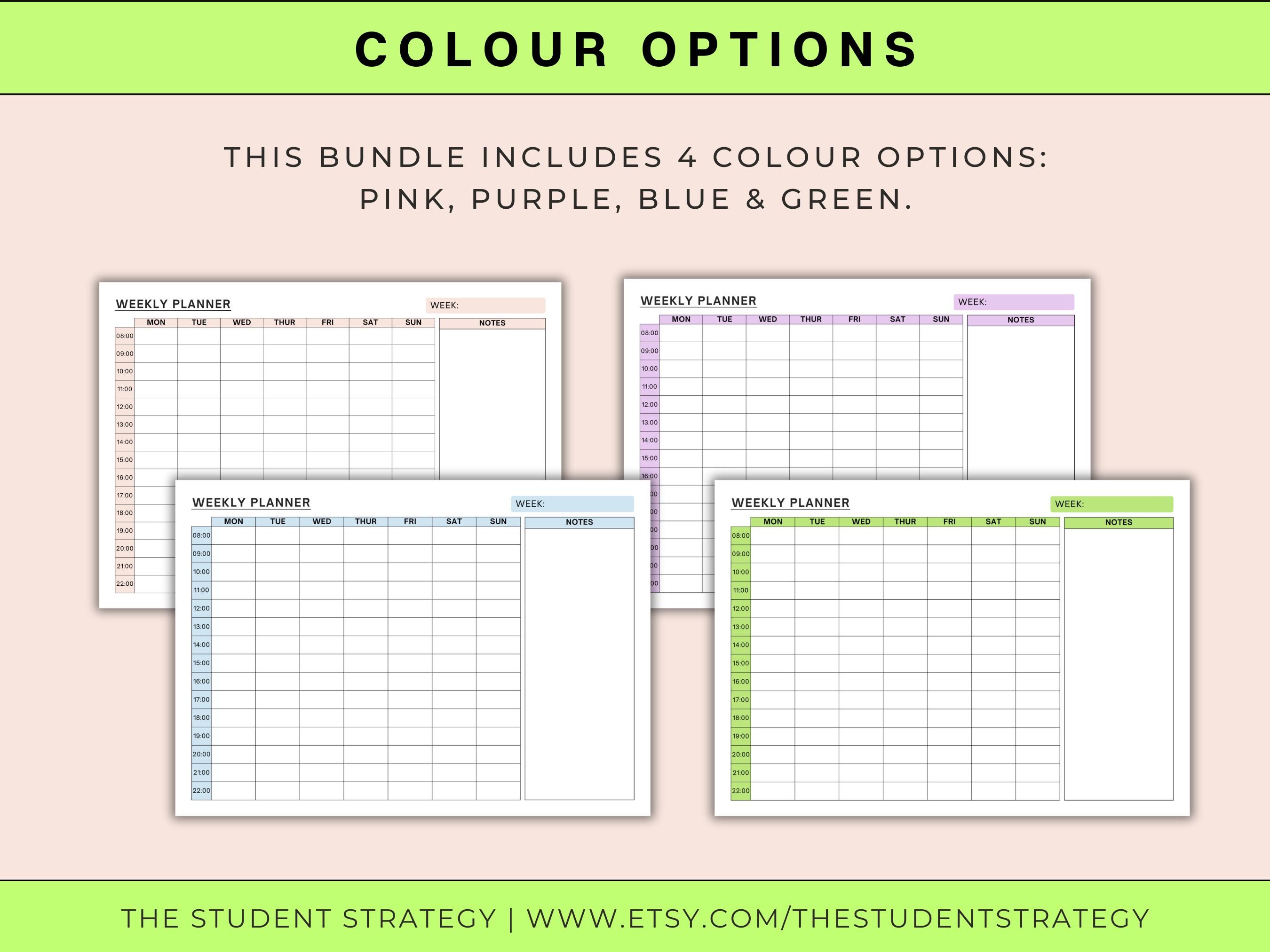 Revision Timetable | Time Blocking Study Schedule | Printable Timetable ...