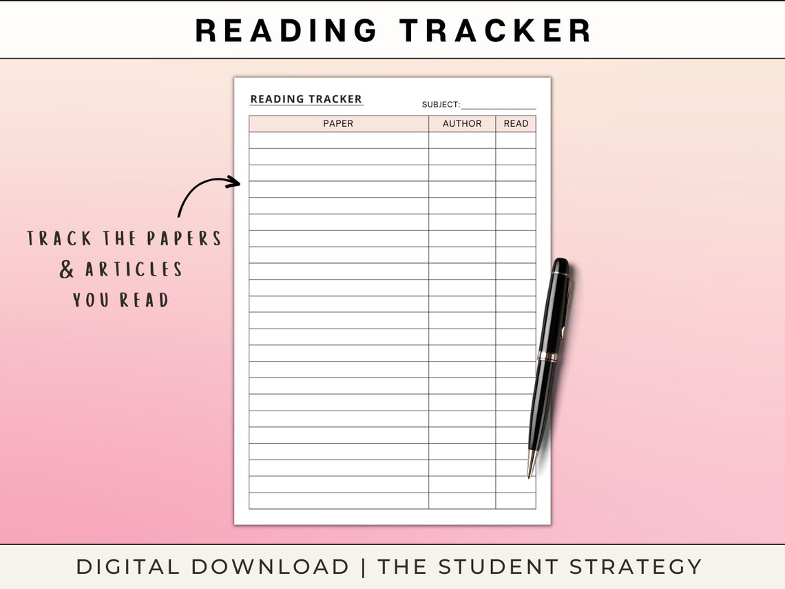 Article Summary & Reading Log Bundle Printable Research Paper Summary ...