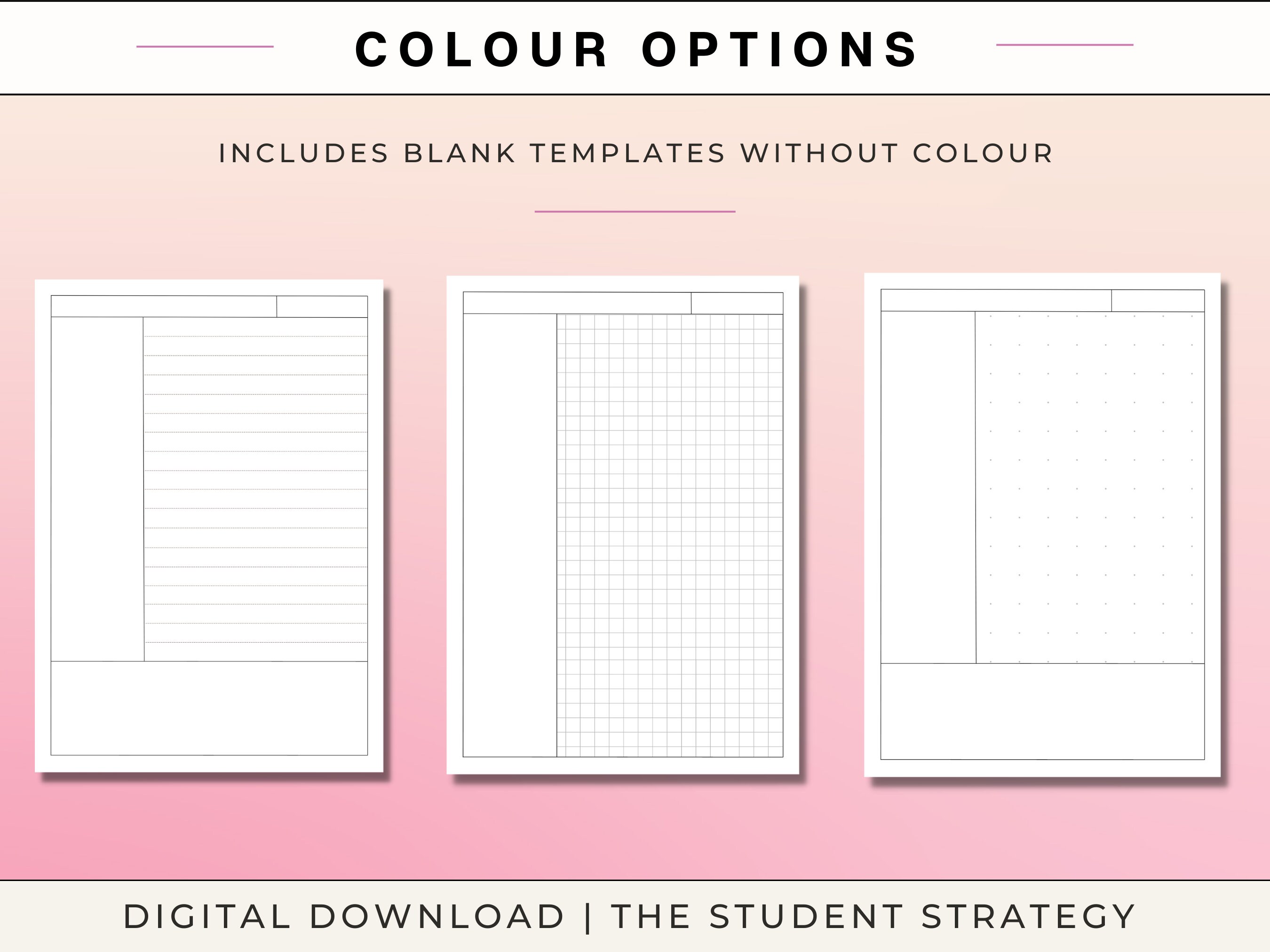 Cornell Method Student Note-taking Template | Printable Note Paper ...