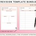 Revision Template Bundle | Printable Revision Sheets for Students ...
