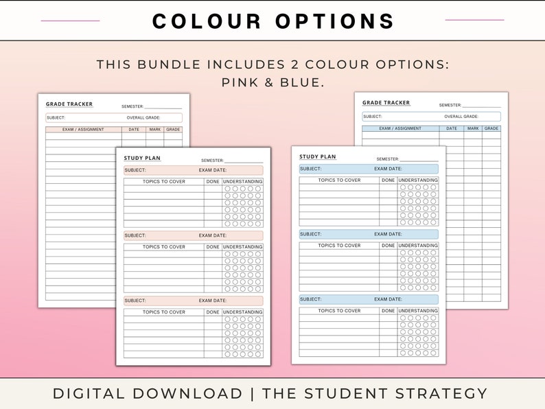 Simple Exam Prep Planner | Printable Exam Study Template | Revision ...
