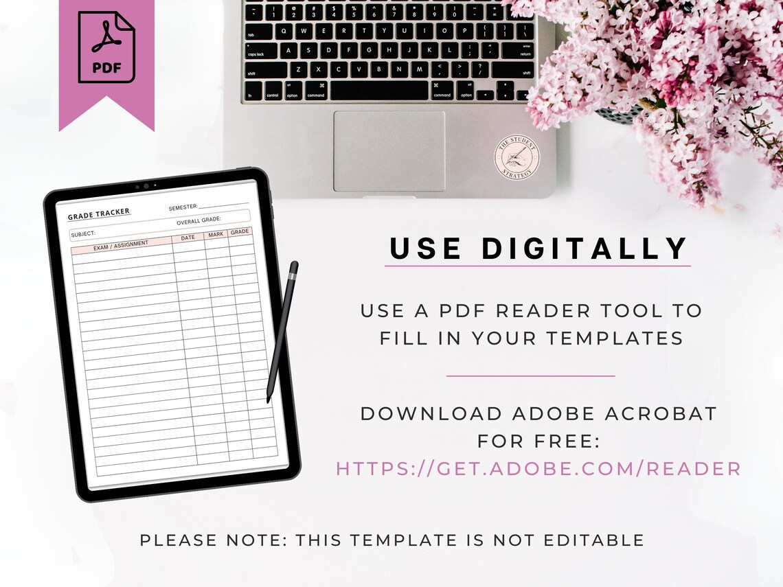 Simple Grade Tracker | Printable Grade Sheet for Students | College ...