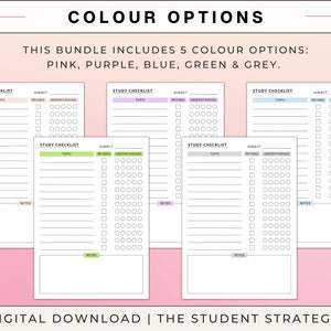 Simple Study Checklist for Students | Printable Revision Checklist ...