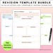 Revision Template Bundle | Printable Revision Sheets for Students ...