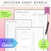 Revision Sheet Bundle | Revision Timetable & Checklist | Study Session ...
