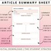 Summary Template Bundle for Students | Revision Sheets | Chapter ...