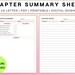 Chapter Summary Sheet & Note-taking Template Printable Revision Sheet ...