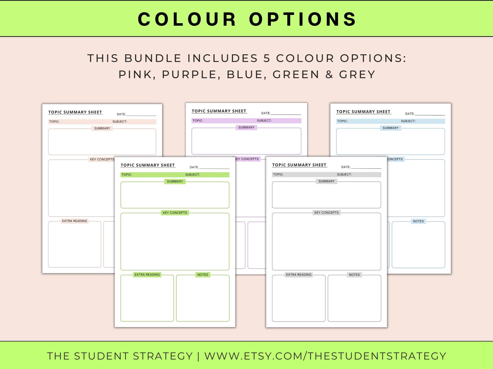 Simple Topic Summary Revision Sheet | Revision Plan Study Template ...
