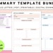 Summary Template Bundle for Students Revision Sheets Chapter & Article ...