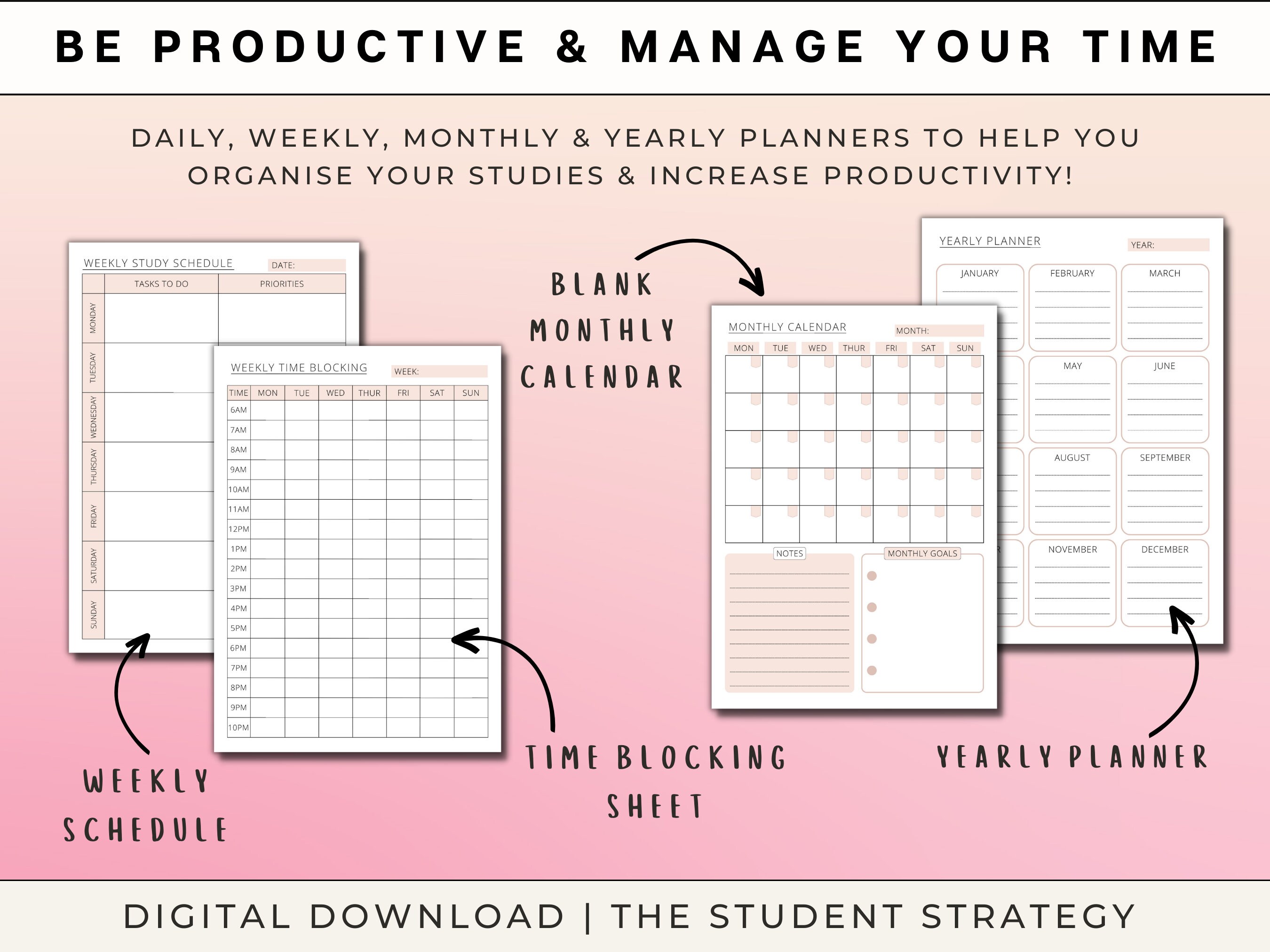 Student Exam Prep Planner Printable Exam Study Template - Etsy UK