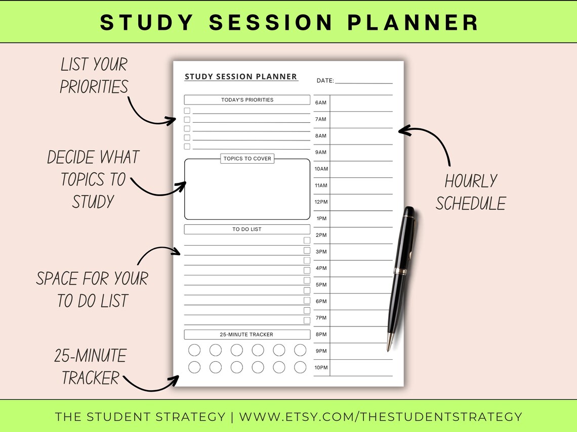 Revision Sheet Bundle | Revision Timetable & Checklist | Study Session ...