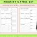 Task Priority Matrix Set | Daily & Weekly Priority Planner | Eisenhower ...