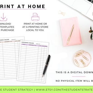 Simple Assessment Tracker Sheet | Printable Exam Schedule for Students ...