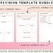 Revision Template Bundle | Printable Revision Sheets for Students ...
