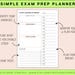 Simple Exam Prep Planner | Printable Exam Study Template | Revision ...
