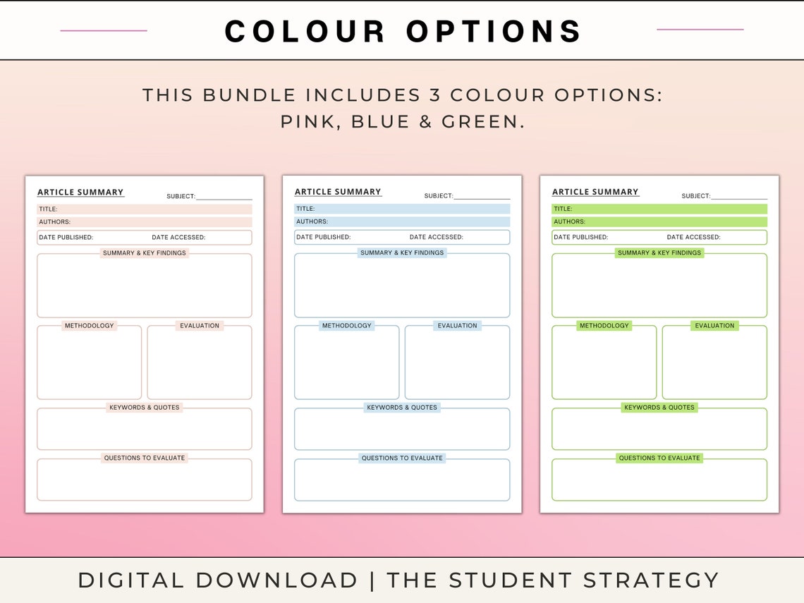 Revision Template Bundle | Printable Revision Sheets for Students ...