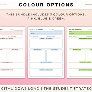 Revision Template Bundle | Printable Revision Sheets for Students ...