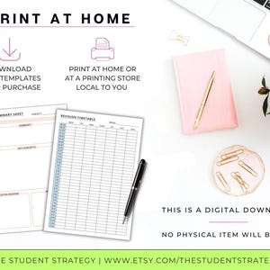 Revision Template Bundle | Printable Revision Sheets for Students ...