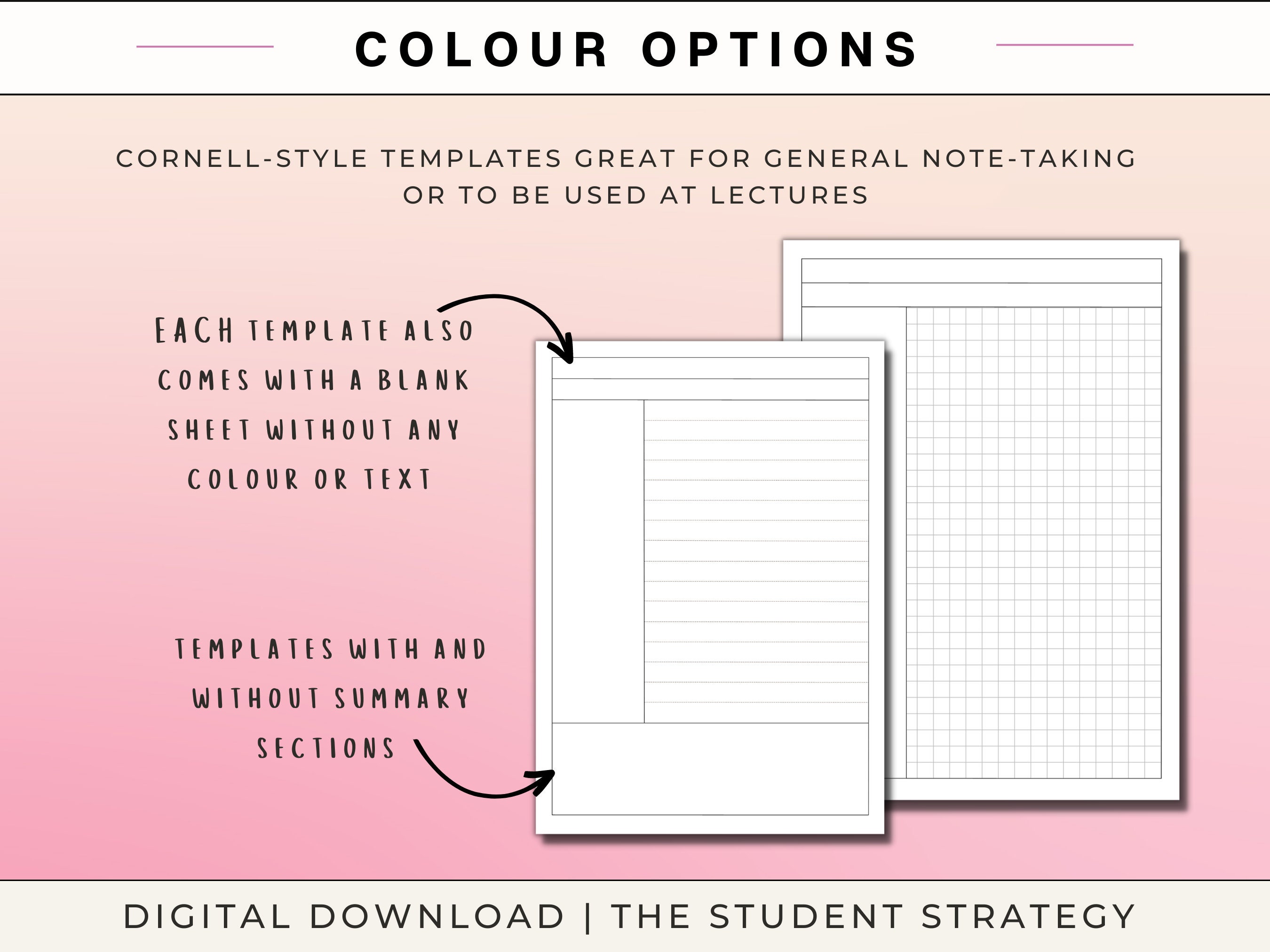 Cornell Notes Template | Lecture Notes | Cornell Method | Dot Grid ...