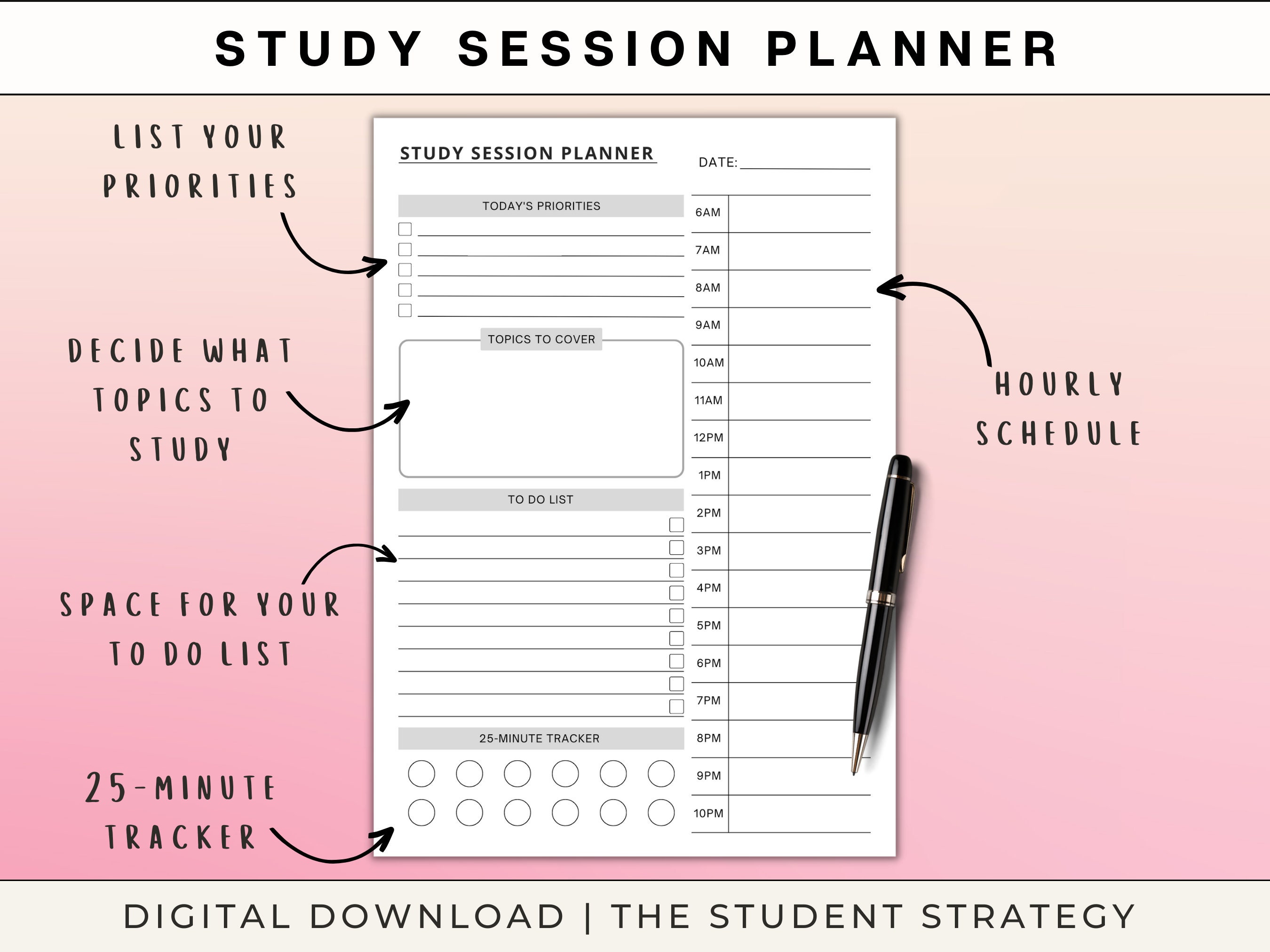 Revision Sheet Bundle | Revision Timetable & Checklist | Study Session ...
