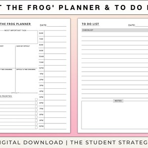 Productivity Planner for Students Revision Timetable Eisenhower Matrix ...