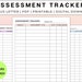 Simple Assessment Tracker Sheet Printable Exam Schedule for Students ...